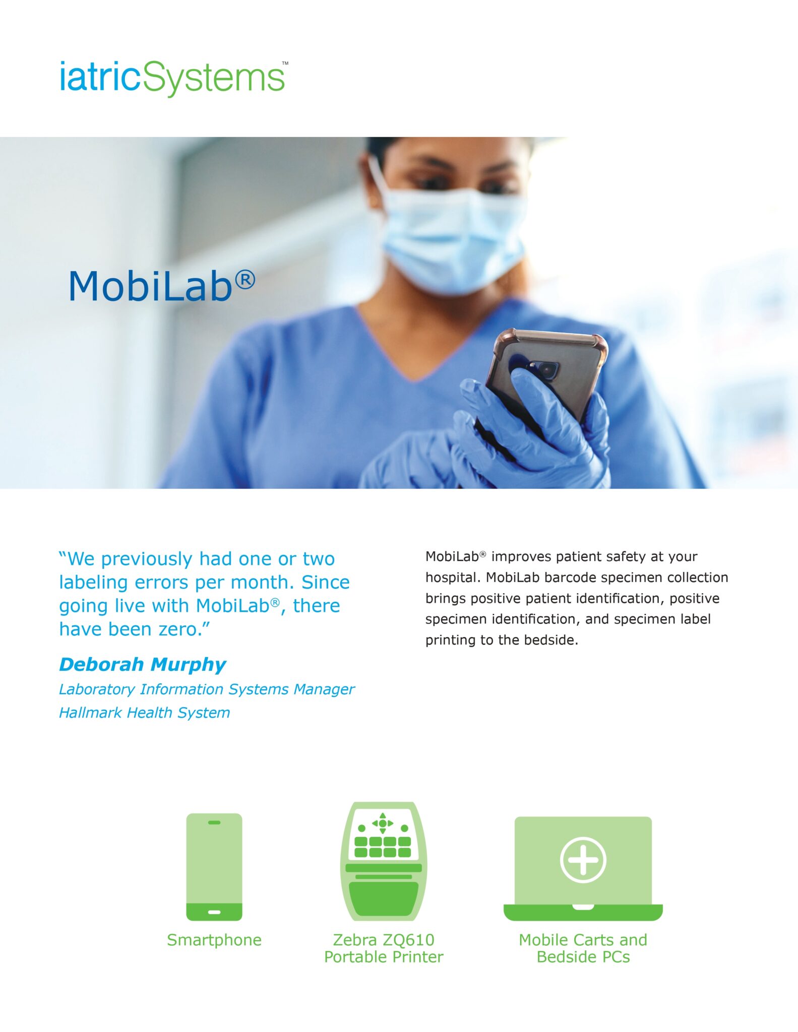 MobiLab | Barcode Specimen Collection | iatricSystems